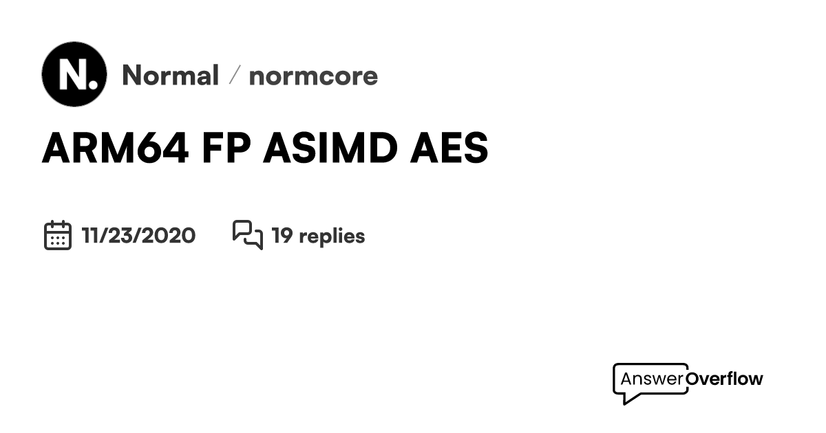 ARM64 FP ASIMD AES - Normal